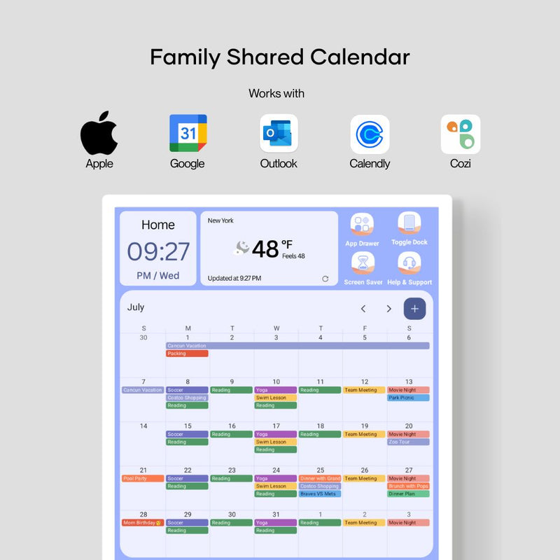 Touchscreen Digital Calendar - Cozyla