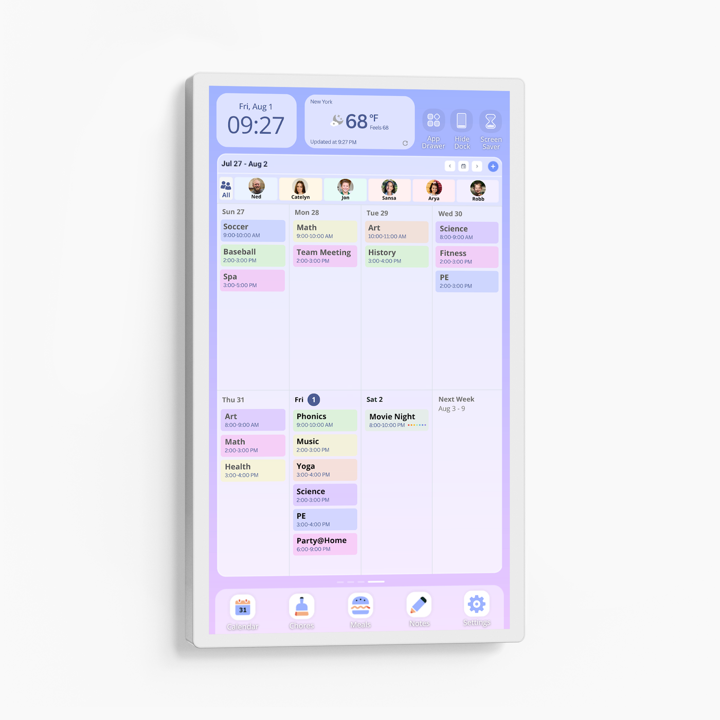 Best Digital Family Calendar - 4K UHD - Cozyla