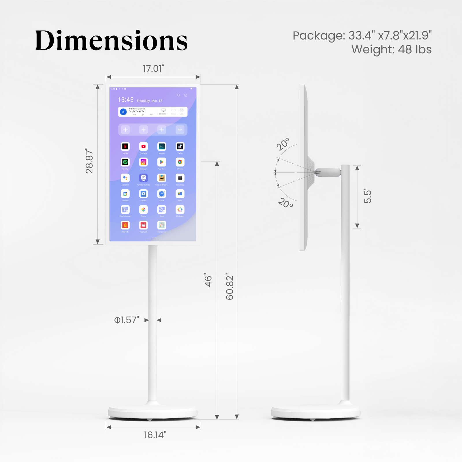 Cozyla Tablet TV | Smart Board Touchscreen Portable TV - Cozyla US