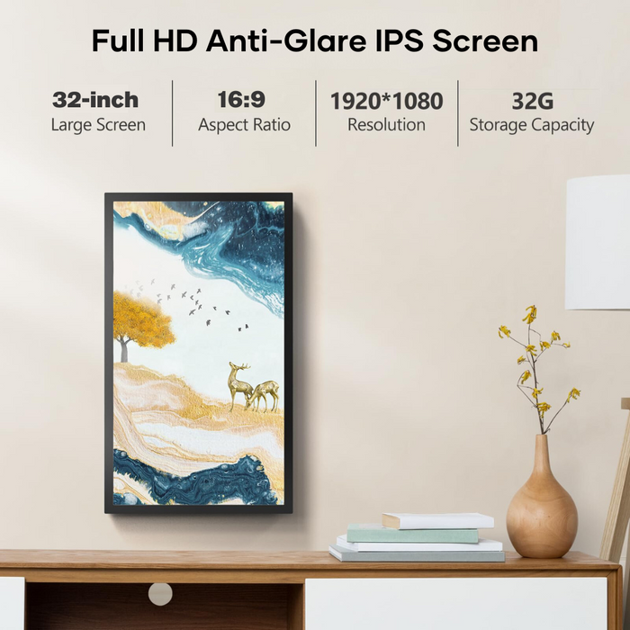 32" Large Digital Picture Frame WiFi Digital Photo Frame Digital Art F ...