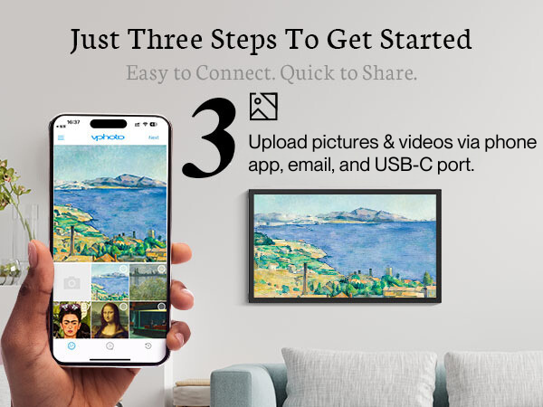 32" Large Digital Picture Frame WiFi Digital Photo Frame Digital Art F