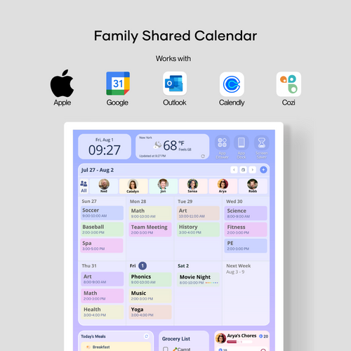 Best Digital Family Calendar - Cozyla