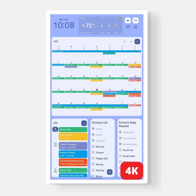 Cozyla Calendar+ 4K | The Best Family Calendar Smart Digital Calendar ...